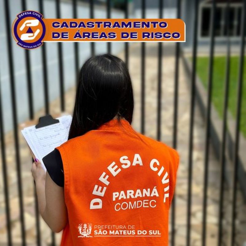 Defesa Civil de São Mateus do Sul fará cadastramento de áreas de risco ... Defesa Civil de São Mateus do Sul fará cadastramento de áreas de risco ...